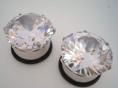 Huge Bling Plugs (12 gauge - 7/8 inch) | King's Body Jewelry