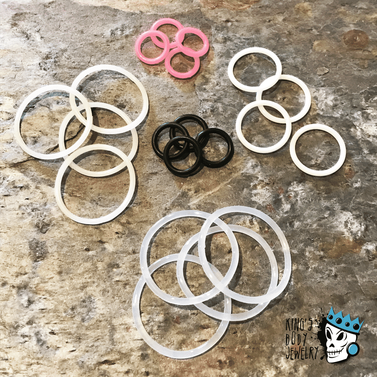 Replacement O Rings, Various Colors (16 g - 2 inch) | King's Body Jewelry