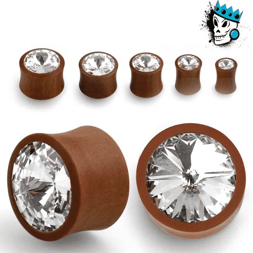 Bling Sawo Wood Double Flare Plugs (2 gauge - 5/8 inch) | King's Body ...